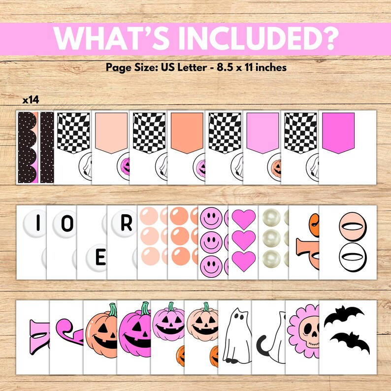 Retro Halloween Bulletin Board Kit Groovy Fall Door Decor Halloween ...