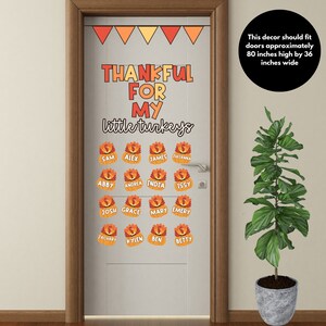 Thanksgiving Door Decor, Teacher Door Sign, Classroom Door Elementary ...