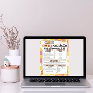 Editable Classroom Newsletter Template, Retro Classroom Decor, Back to ...