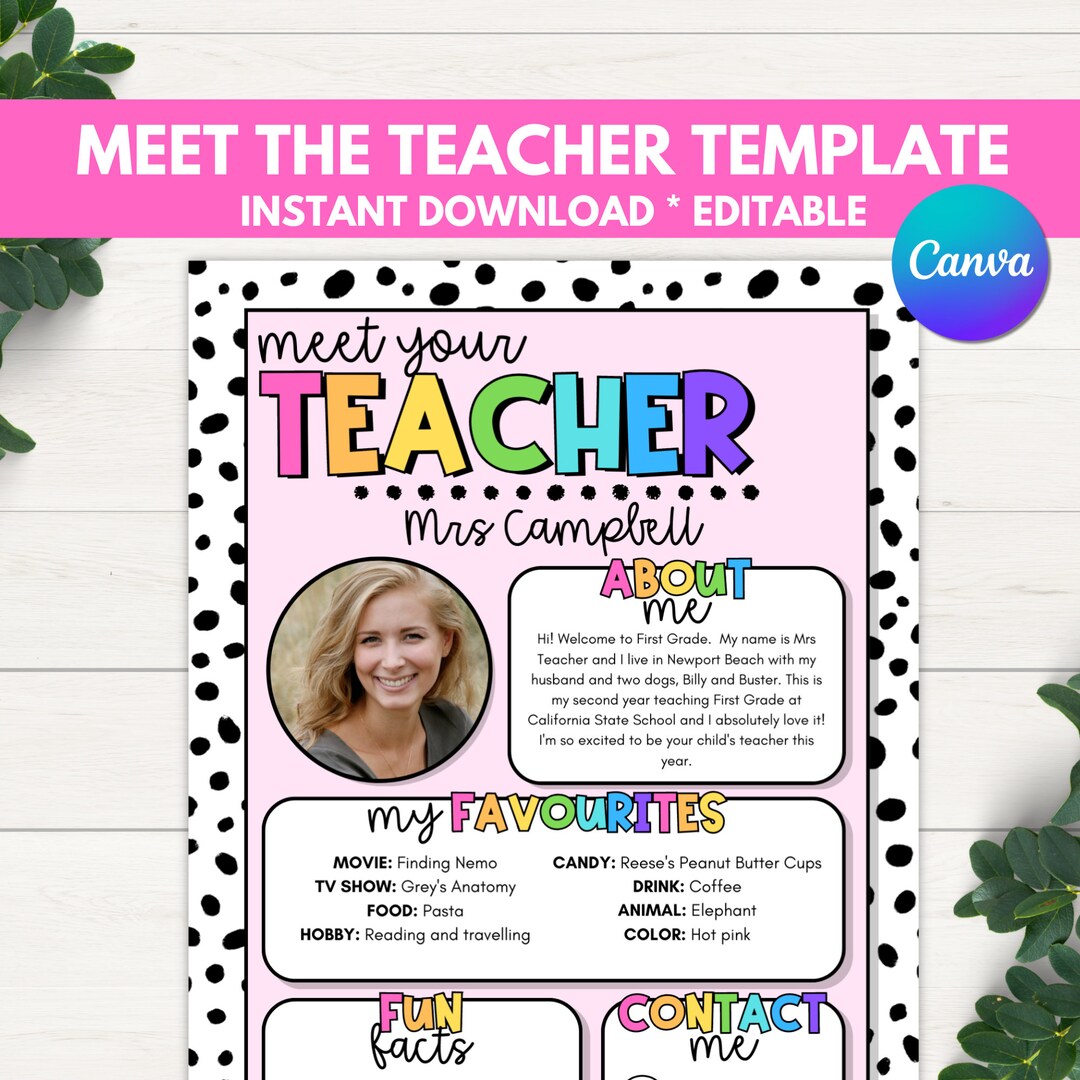 Rainbow Bright Meet the Teacher, Meet the Teacher Template, Meet the ...