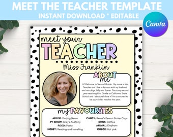 Rainbow Bright Meet the Teacher, Meet the Teacher Template, Meet the ...