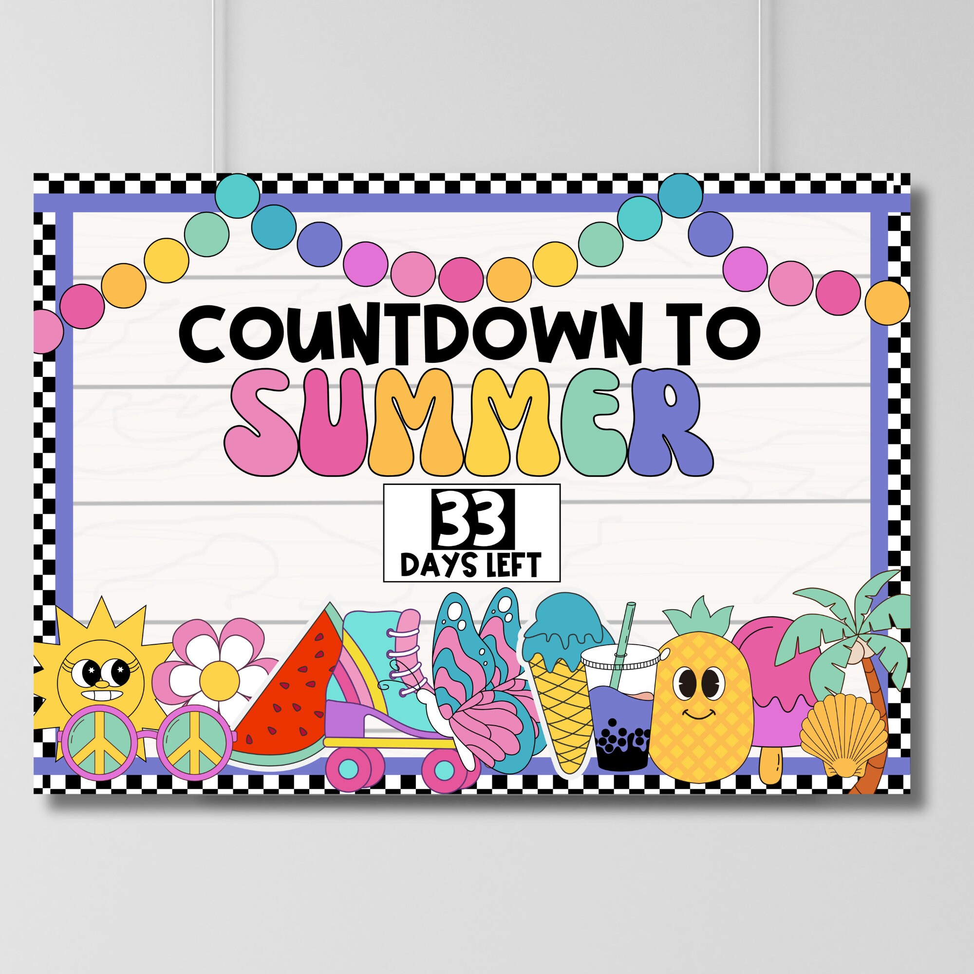 Summer Bulletin Board Kit Countdown to Summer Bulletin Board End of ...