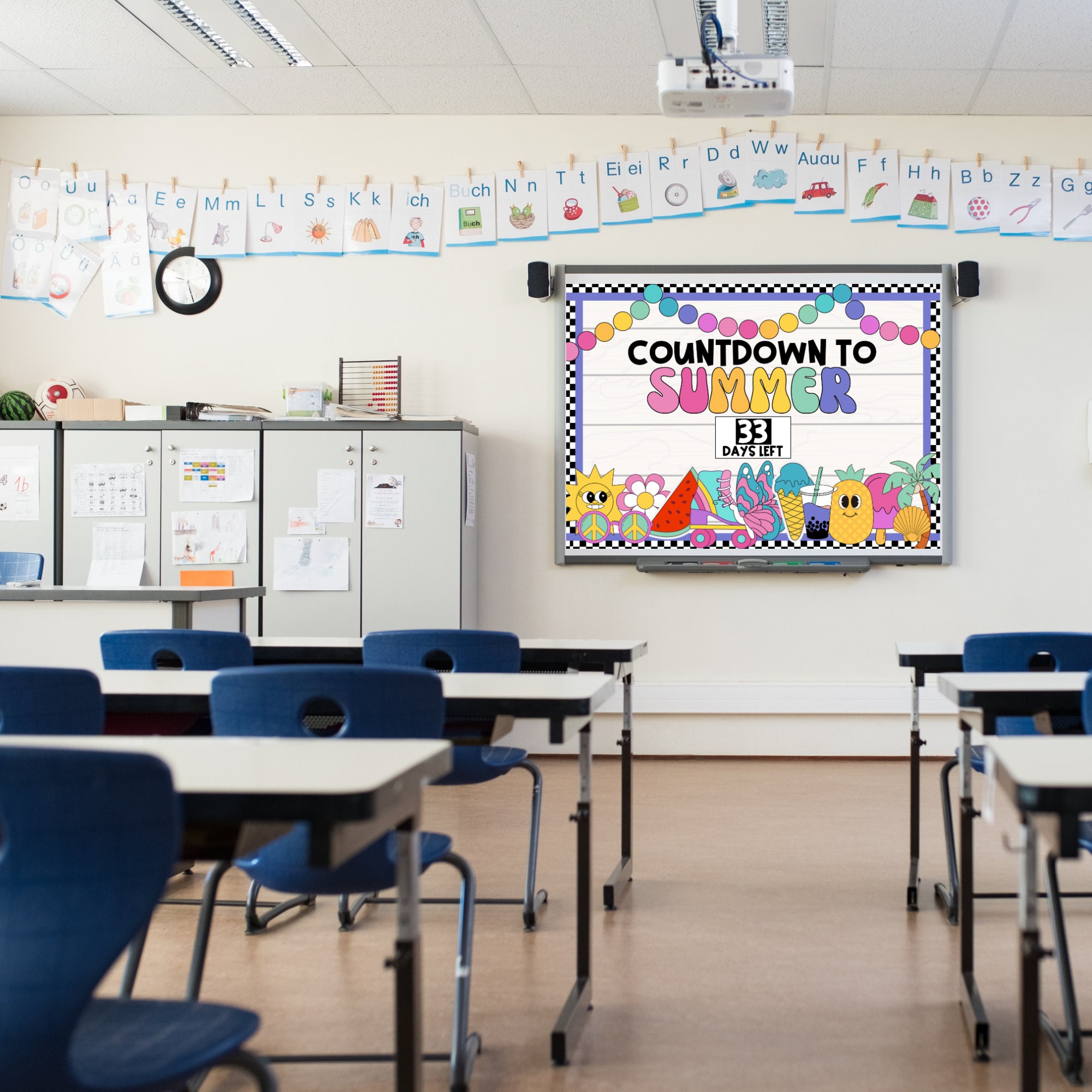 Summer Bulletin Board Kit Countdown to Summer Bulletin Board End of ...