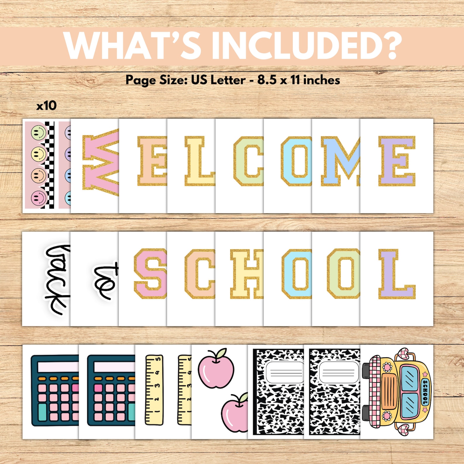 Back to School Bulletin Board, Bulletin Board Kit, First Day of School ...