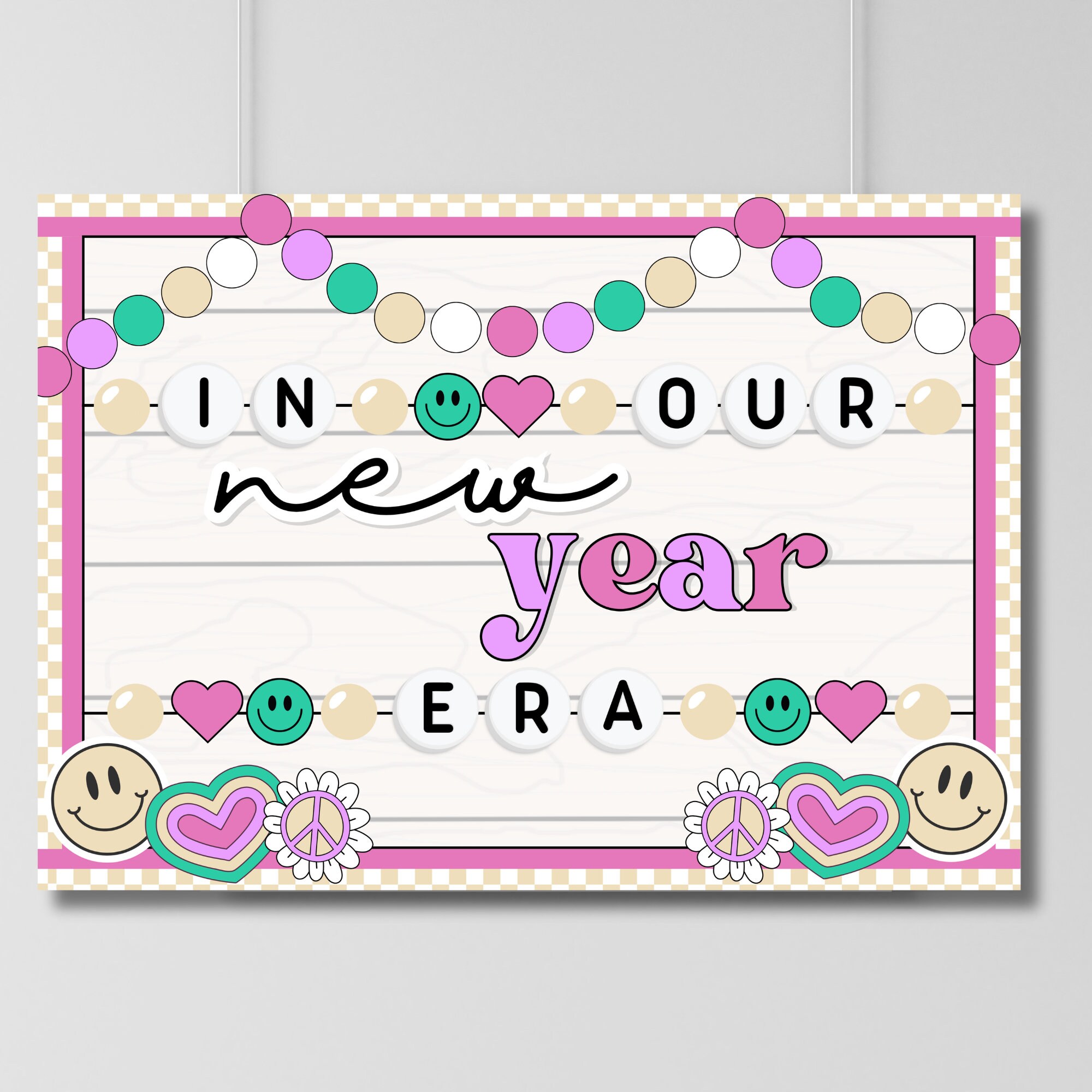 New Year Bulletin Board Printable, January Bulletin Board, New School ...