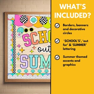 Summer Bulletin Board Kit End of Year Classroom Decor Groovy Teacher ...