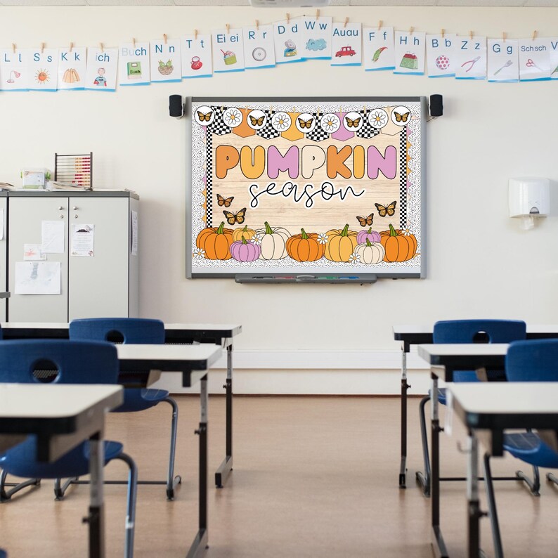 Pumpkin Patch Bulletin Board Thanksgiving Classroom Decor Fall Bulletin ...