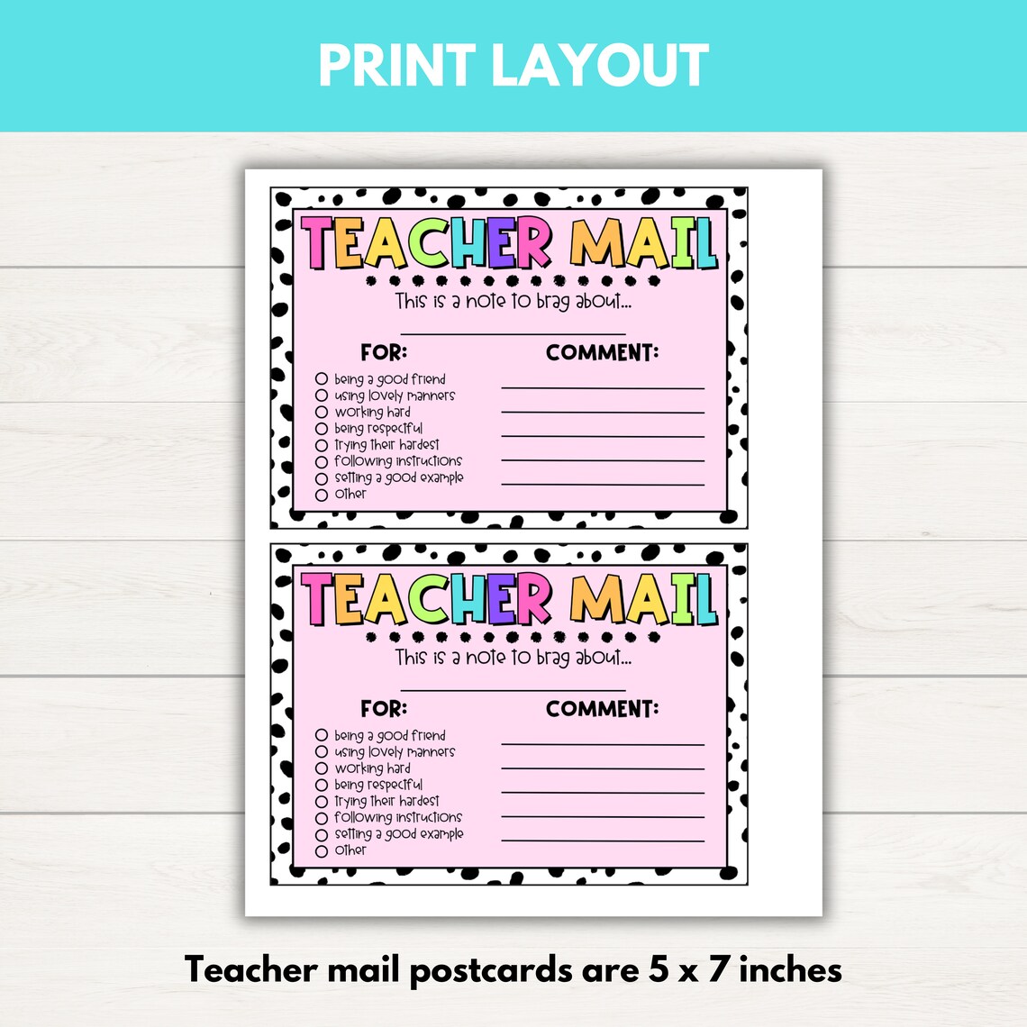 Happy Mail, Teacher Notes, Teacher Printable, Communication Notes ...