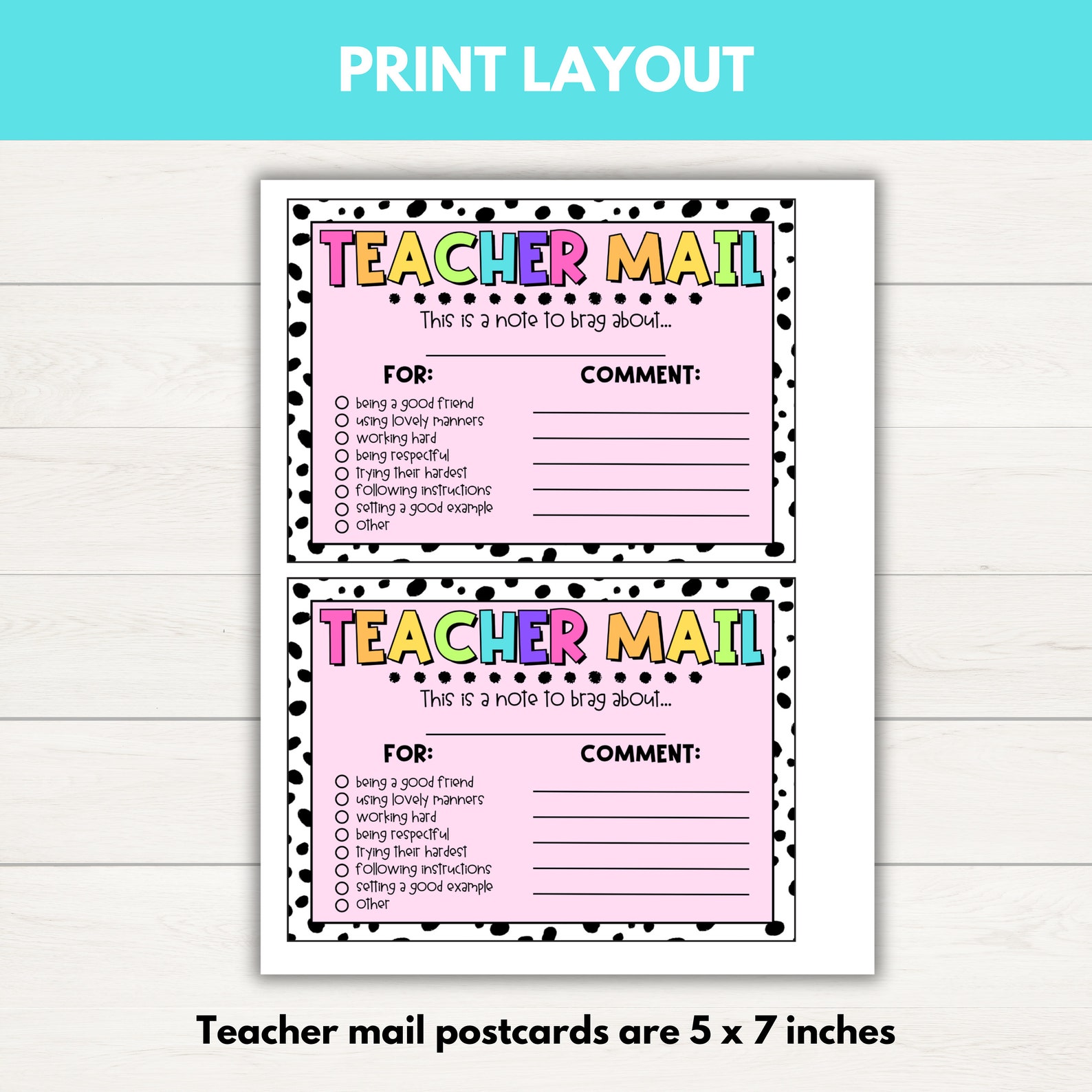 Happy Mail, Teacher Notes, Teacher Printable, Communication Notes ...