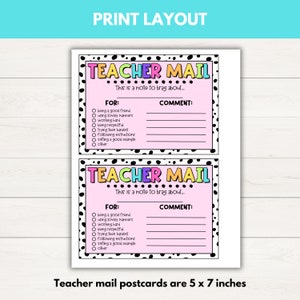 Happy Mail, Teacher Notes, Teacher Printable, Communication Notes ...