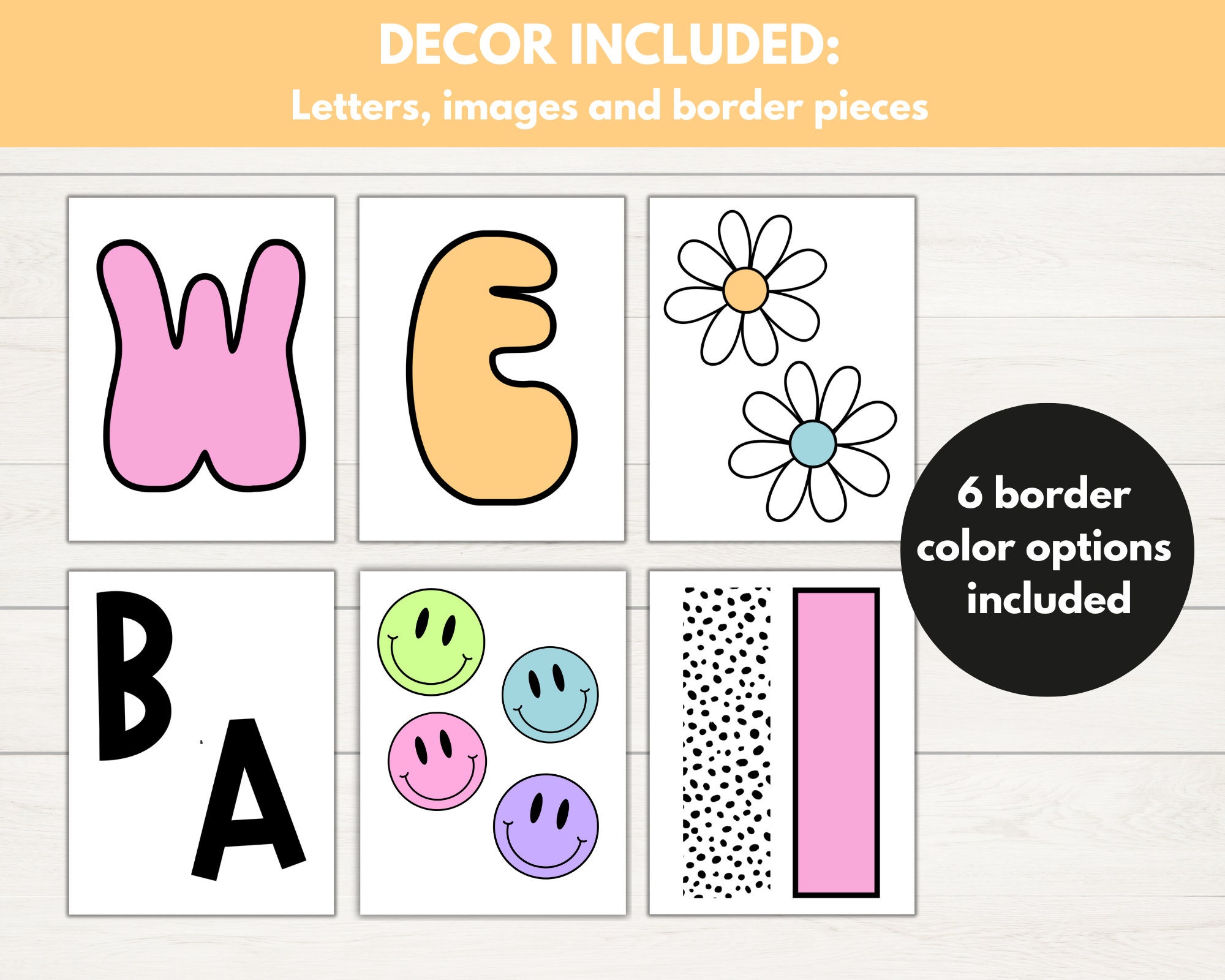 Pastel Retro Back to School Board, Bulletin Board Set, Bulletin Board ...