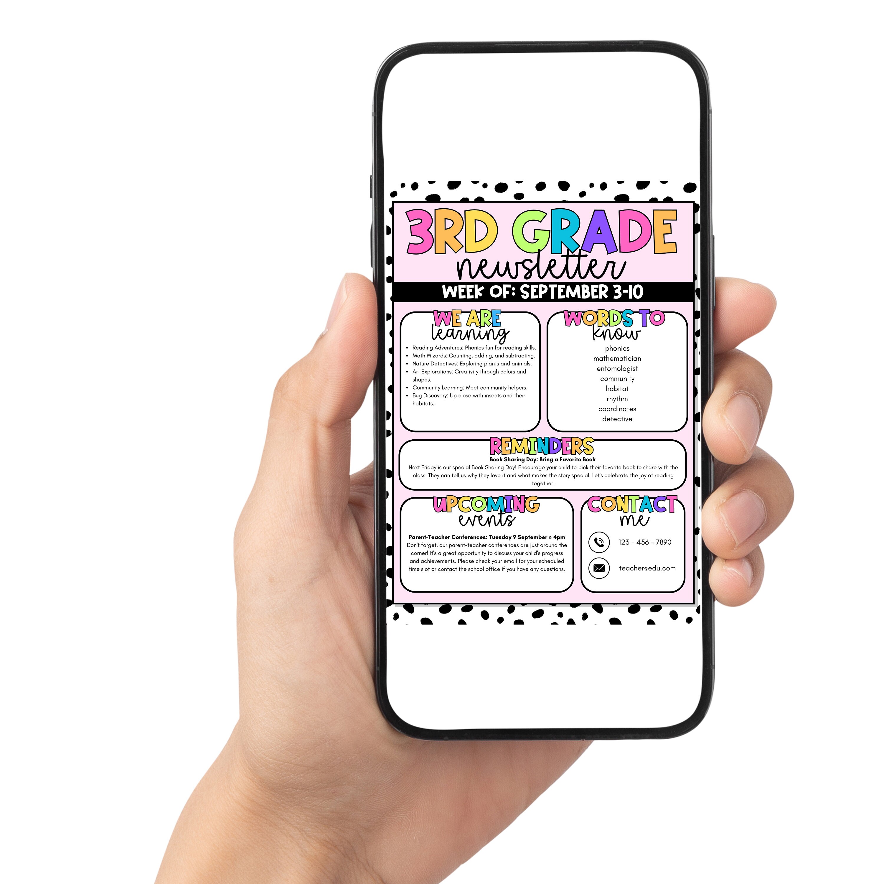 Newsletter Template, Back to School Flyer, Teacher Notes, Primary ...