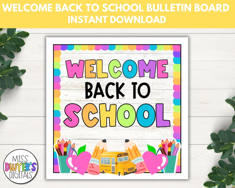 Rainbow Bright Back to School Board Bulletin Board Set - Etsy