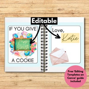 If You Give A Teacher A Cookie Book Template, Mouse A Cookie, Teacher ...