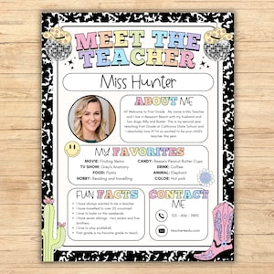 Editable Meet the Teacher Template, Back to School Flyer, All About My ...