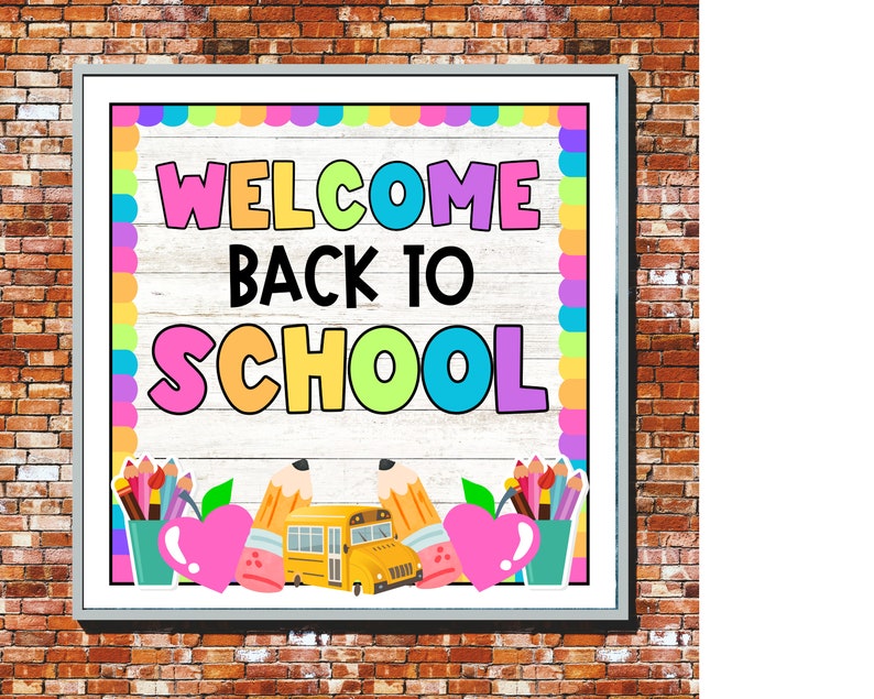 Rainbow Bright Back to School Board Bulletin Board Set - Etsy