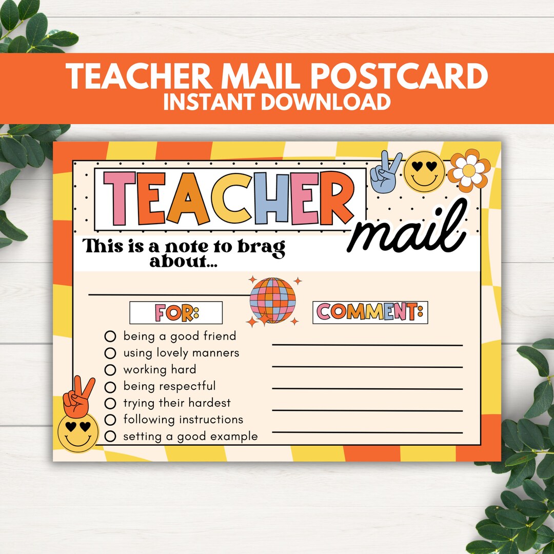 Teacher Postcard, Happy Mail, Student Behavior, Parent Communication ...