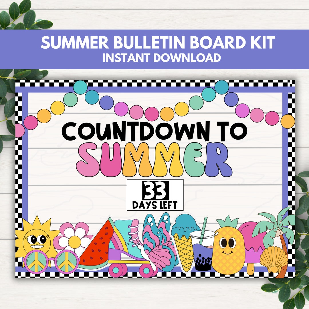 Summer Bulletin Board Kit Countdown to Summer Bulletin Board End of ...