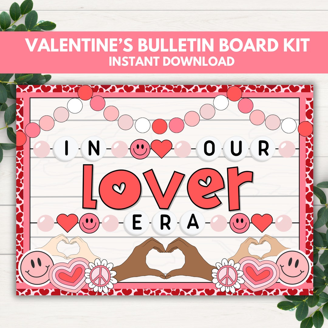 Valentines Bulletin Board Kit, Valentines Day Classroom Door Decor ...