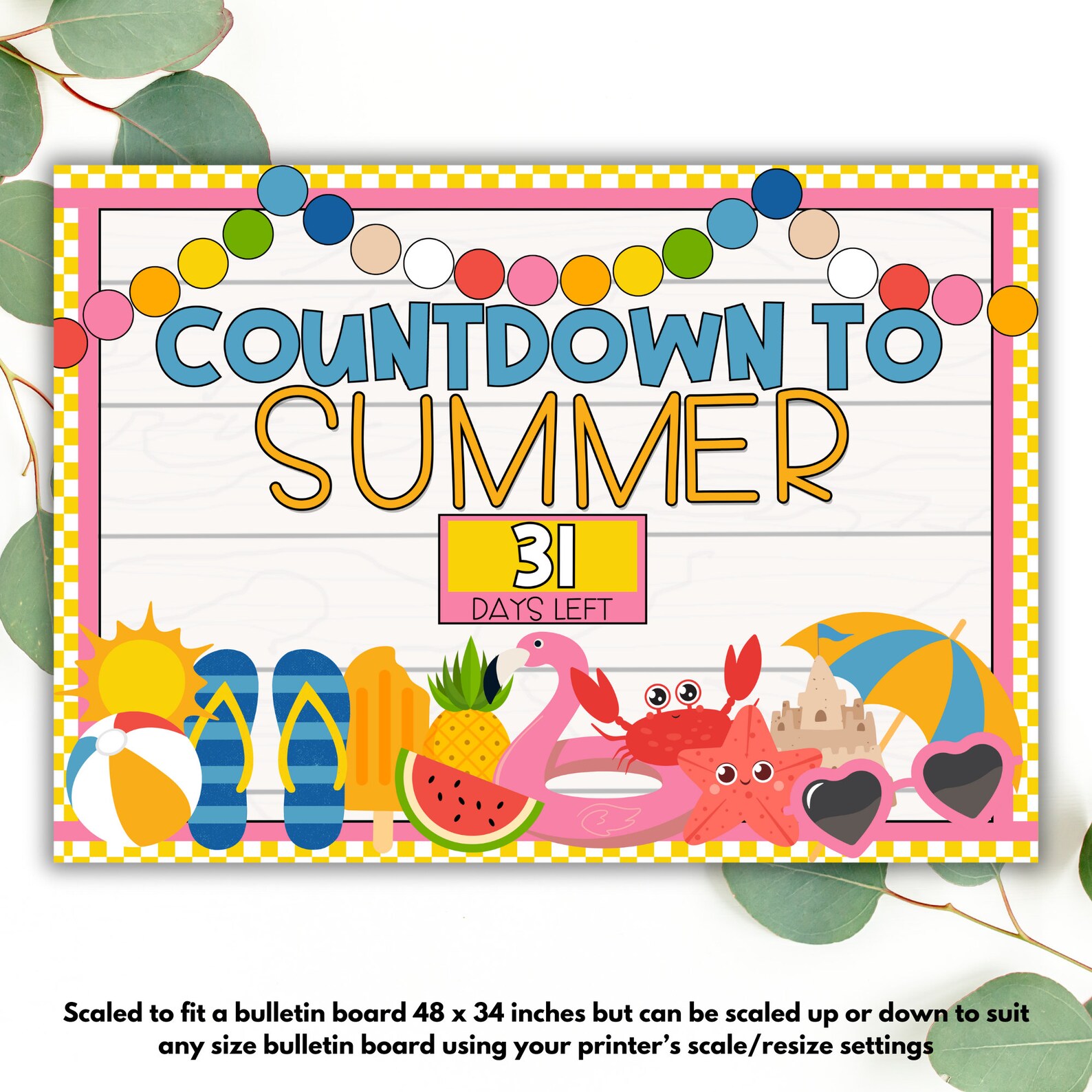 Summer Bulletin Board Kit, Classroom Decor, End of School Year Bulletin ...