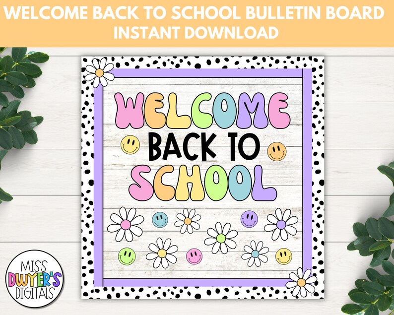 Pastel Retro Back to School Board Bulletin Board Set - Etsy