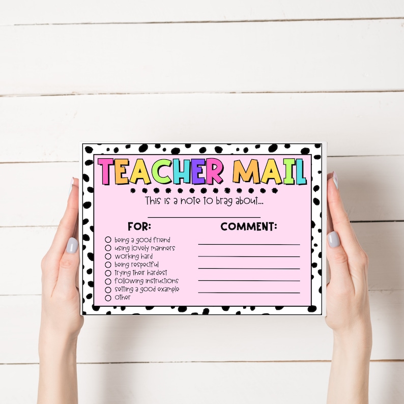 Happy Mail, Teacher Notes, Teacher Printable, Communication Notes ...