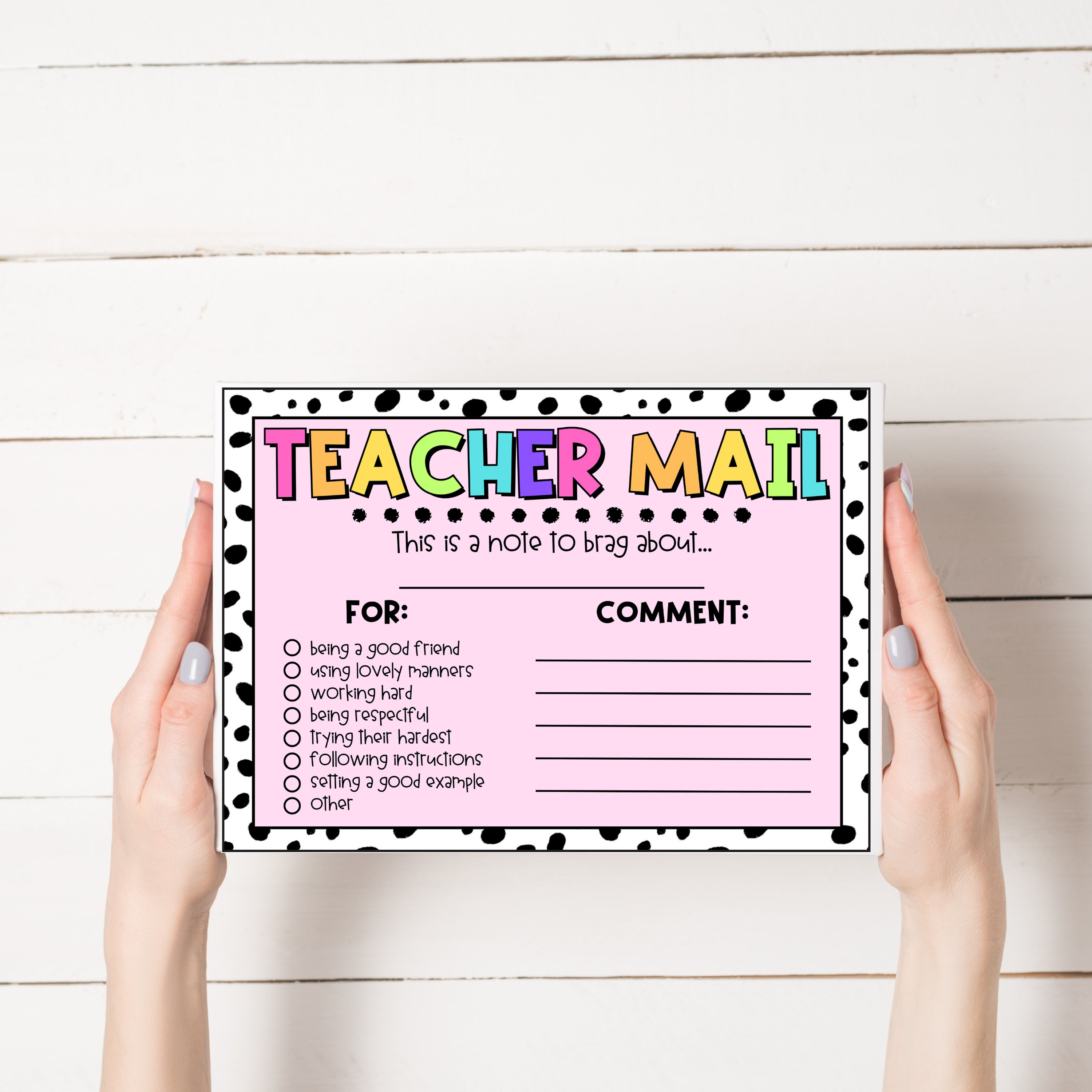 Happy Mail, Teacher Notes, Teacher Printable, Communication Notes ...