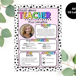 Rainbow Bright Meet the Teacher, Meet the Teacher Template, Meet the ...