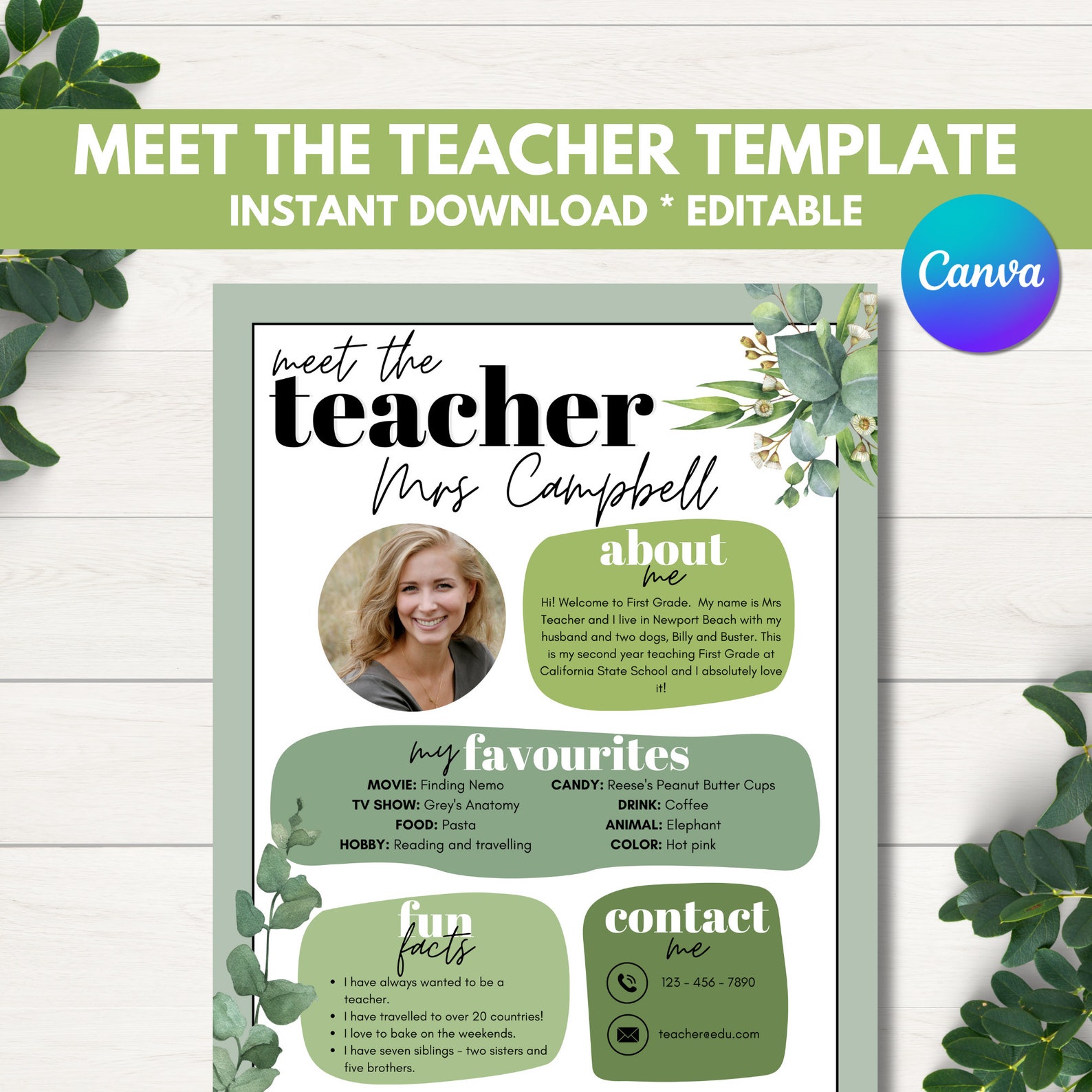 Meet the Teacher, All About My Teacher, Back to School Flyer, Open ...