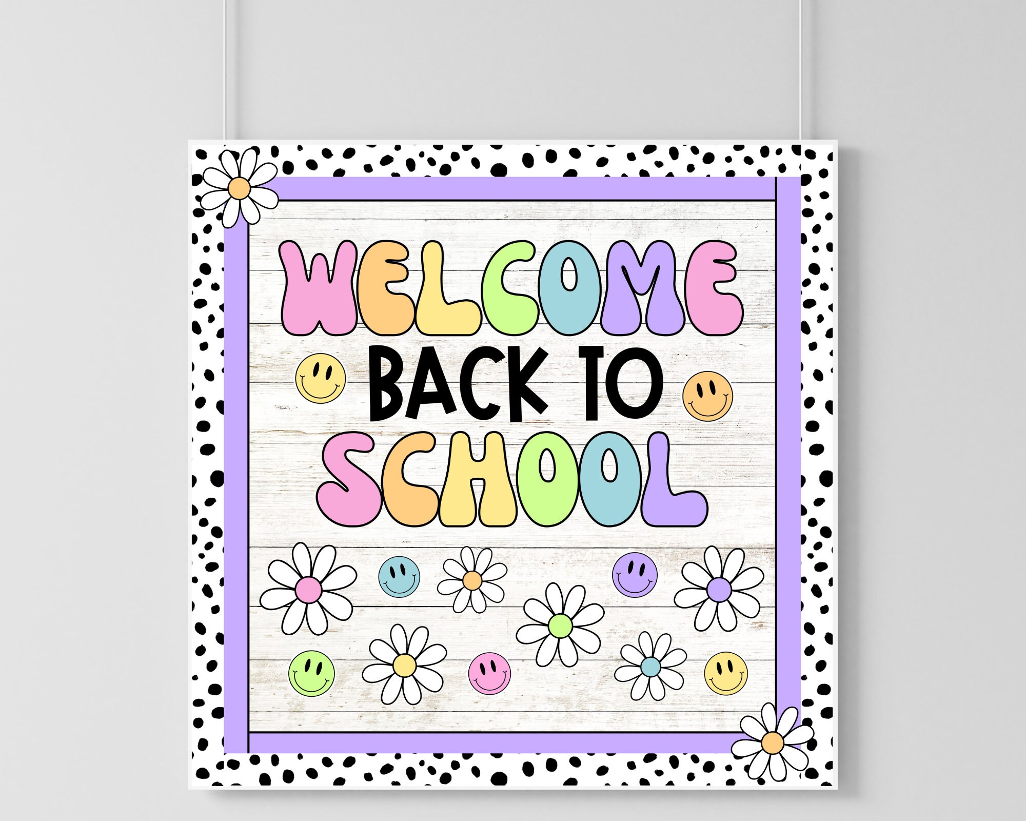 Pastel Retro Back to School Board, Bulletin Board Set, Bulletin Board ...