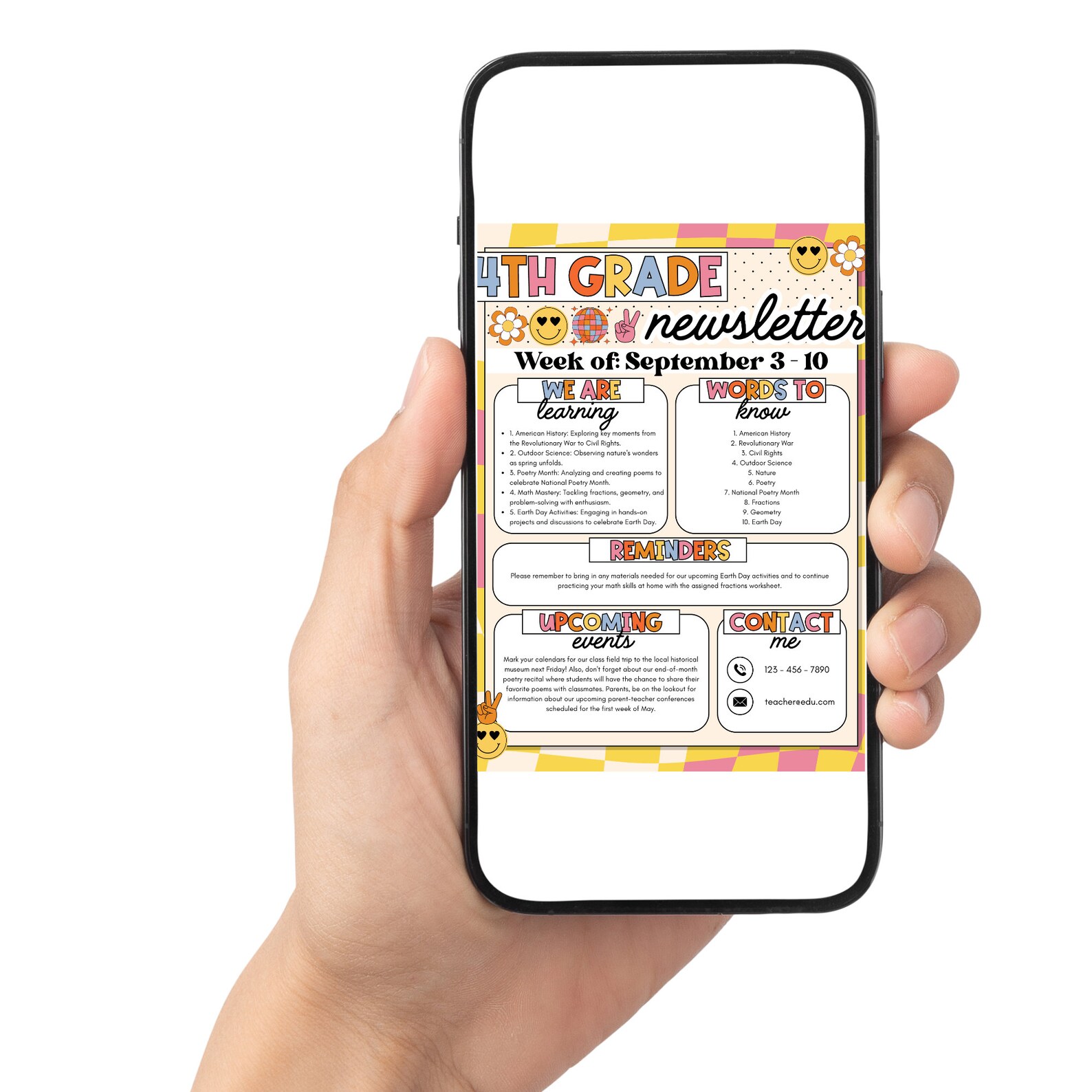 Editable Classroom Newsletter Template, Retro Classroom Decor, Back to ...