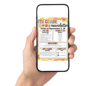 Editable Classroom Newsletter Template, Retro Classroom Decor, Back to ...