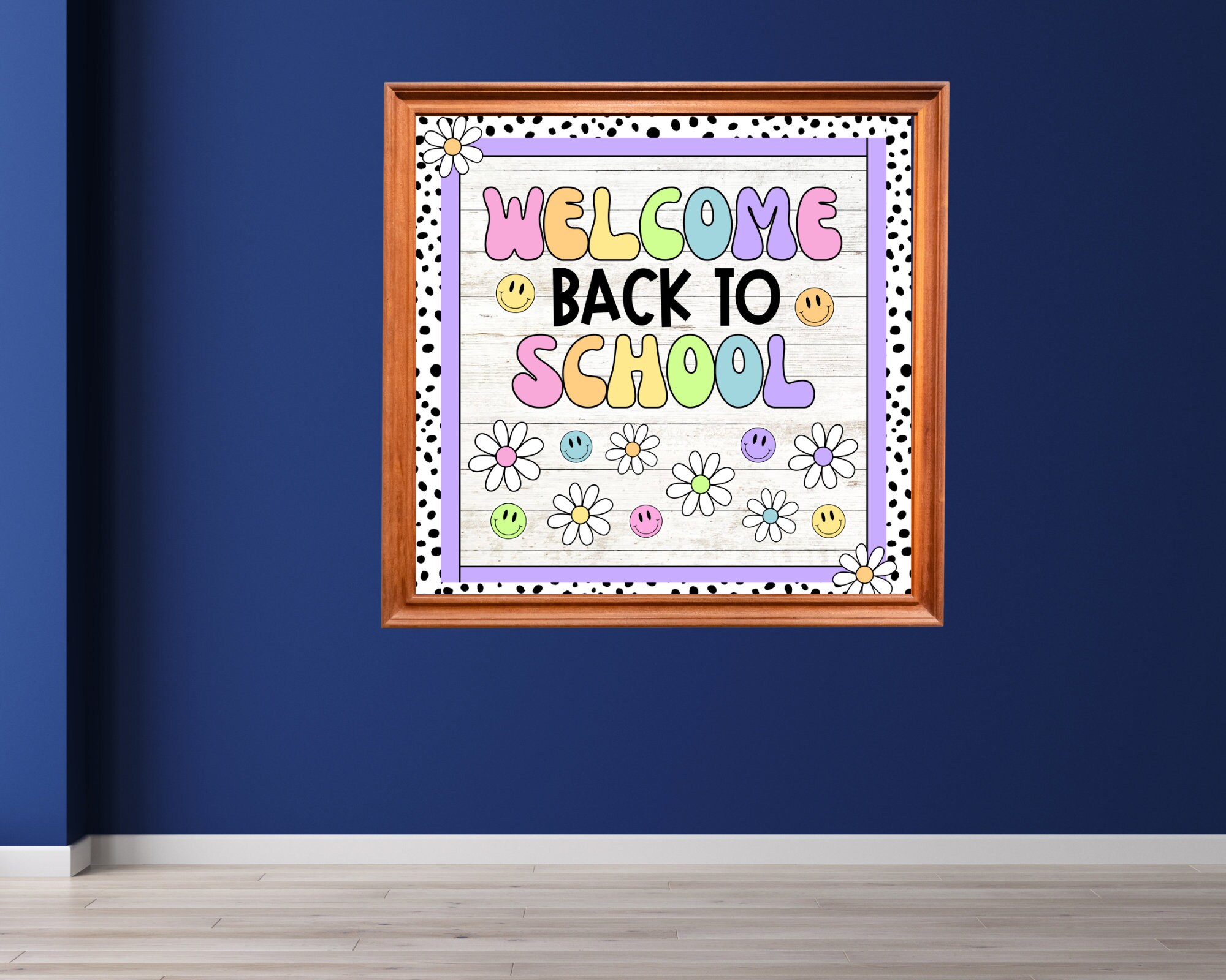 Pastel Retro Back to School Board, Bulletin Board Set, Bulletin Board ...