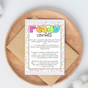 Ready Confetti Poem Night Before School, Teacher Poem, School Confetti ...