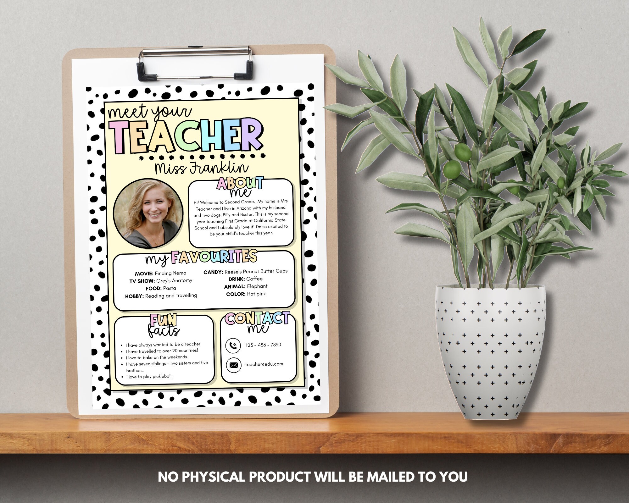 Pastel Rainbow Meet the Teacher, Meet the Teacher Template, Meet the ...