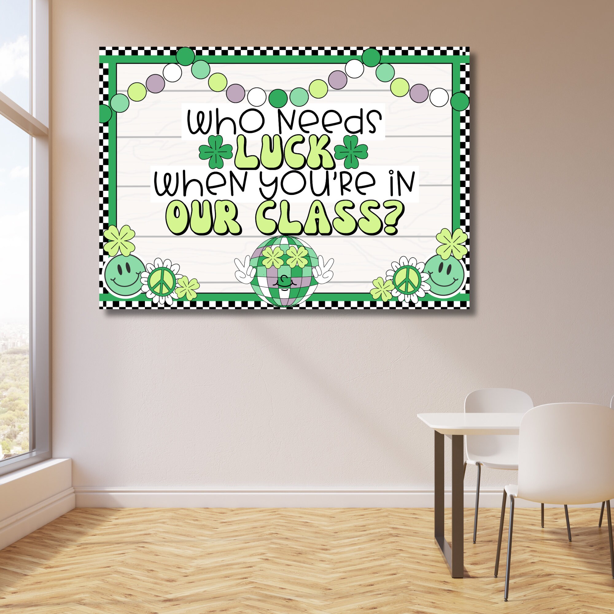 St Patrick's Day Bulletin Board Kit, St Patrick Pin Board, Groovy ...