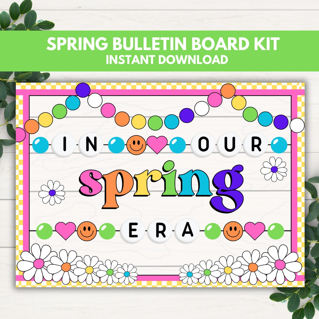 Spring Classroom Decor, Spring Bulletin Board Kit, Classroom Door Decor ...