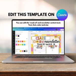 Editable Classroom Newsletter Template, Retro Classroom Decor, Back to ...