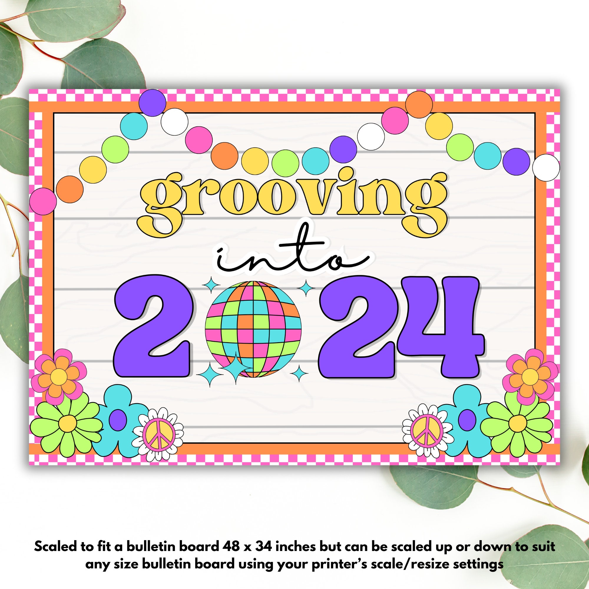 New Year Bulletin Board Printable, New Years Bulletin Boards, Bulletin ...