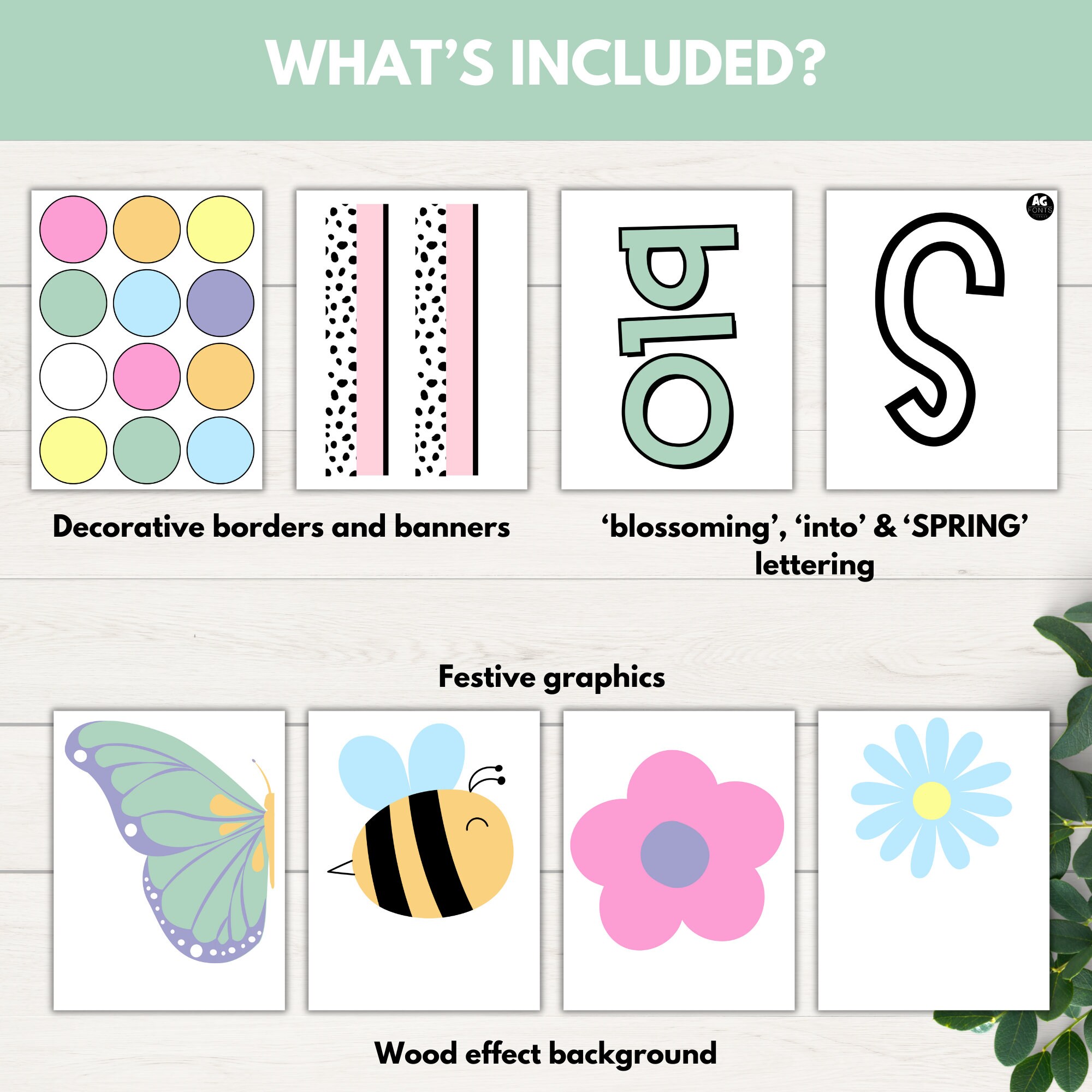 Spring Classroom Decor, Spring Bulletin Board Kit, Classroom Door Decor ...