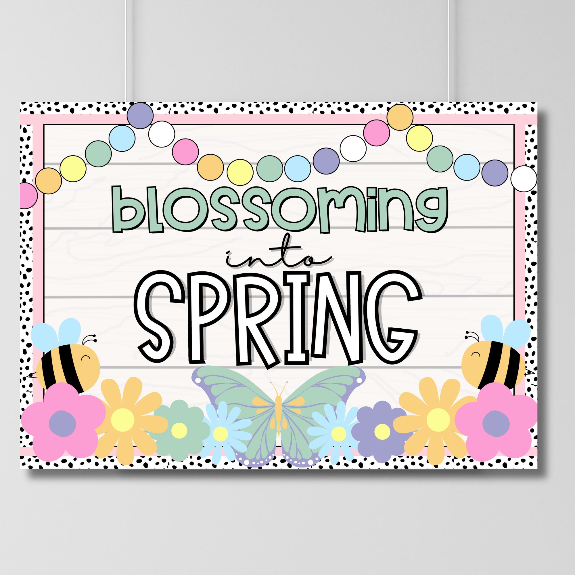 Spring Classroom Decor, Spring Bulletin Board Kit, Classroom Door Decor ...