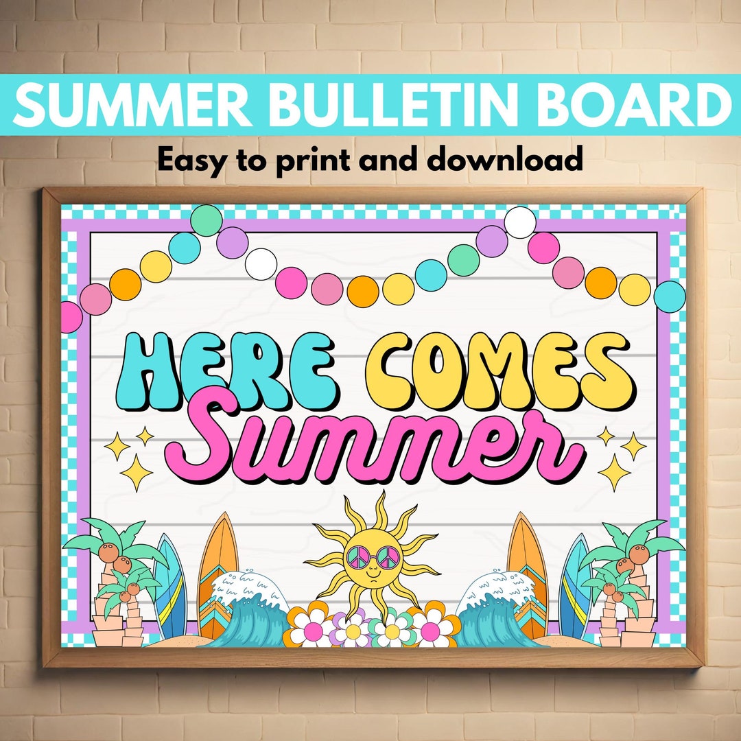 Summer Bulletin Board Kit Classroom Decor Bulletin Board Ideas Easy ...