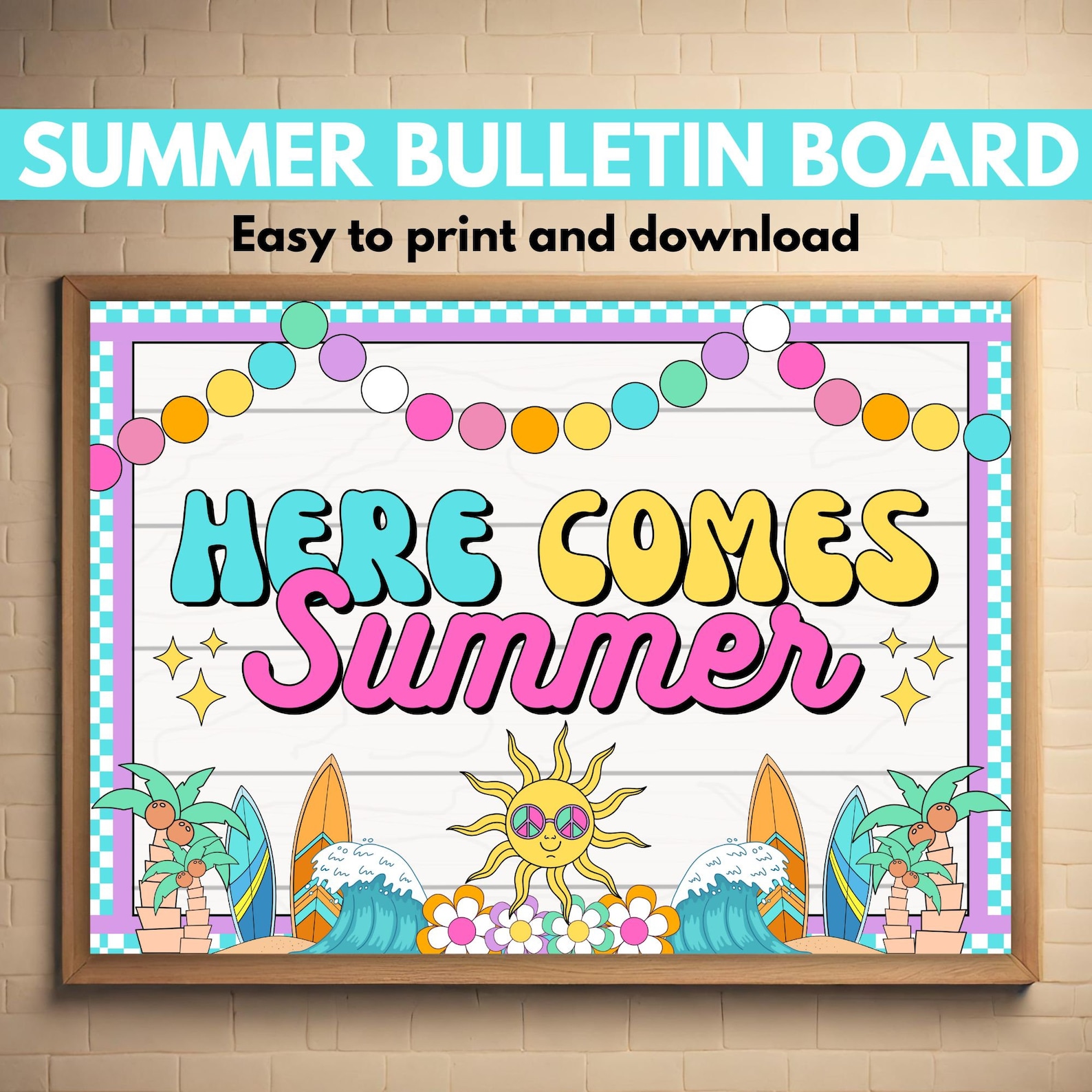 Summer Bulletin Board Kit Classroom Decor Bulletin Board Ideas Easy ...