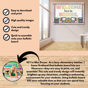 Back to School Bulletin Board, Bulletin Board Kit, First Day of School ...