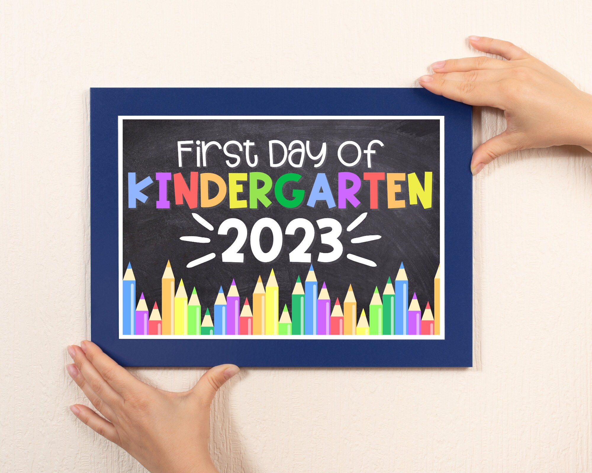 Kindergarten Sign Printable, First Day of Kindergarten Sign Printable ...