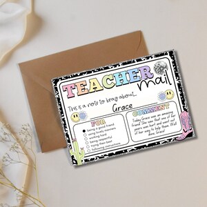 A Note From Your Teacher, Happy Mail From Teacher, Teacher Note ...