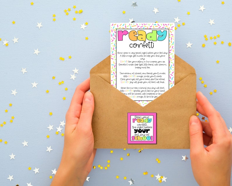 Ready Confetti Poem Night Before School, Teacher Poem, School Confetti ...