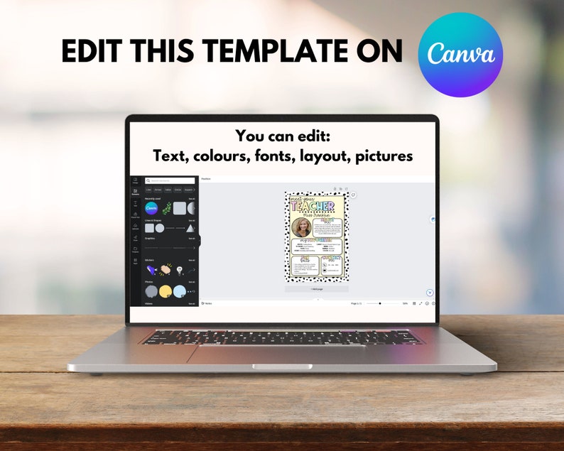 Pastel Rainbow Meet the Teacher, Meet the Teacher Template, Meet the ...