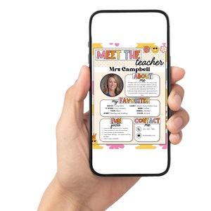 Meet the Teacher Template, All About Me Poster, All About My Teacher ...