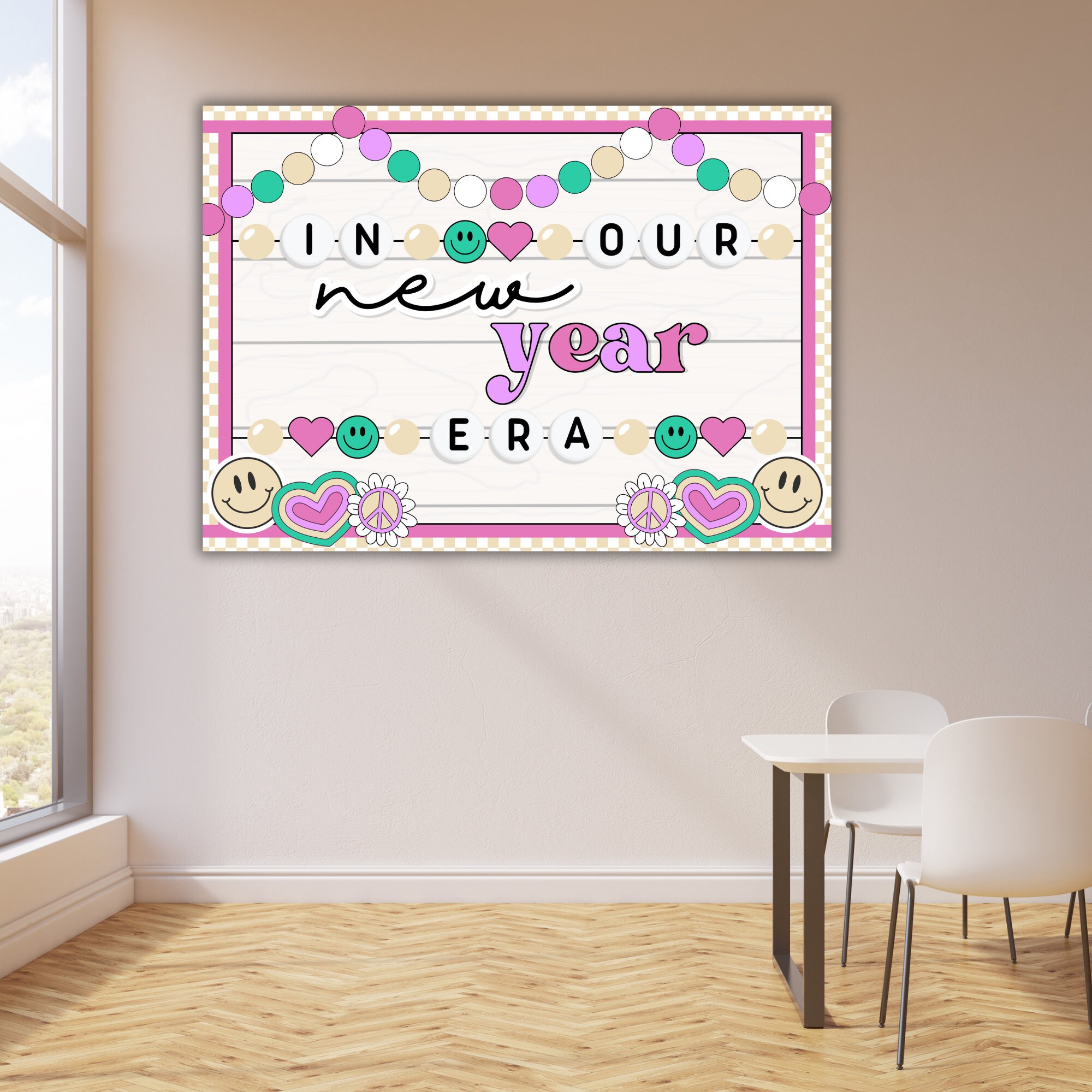 New Year Bulletin Board Printable, January Bulletin Board, New School ...